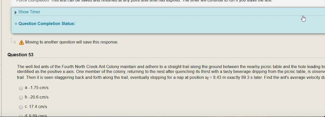 Solved Show Timer Question Completion Status A Moving To 0527
