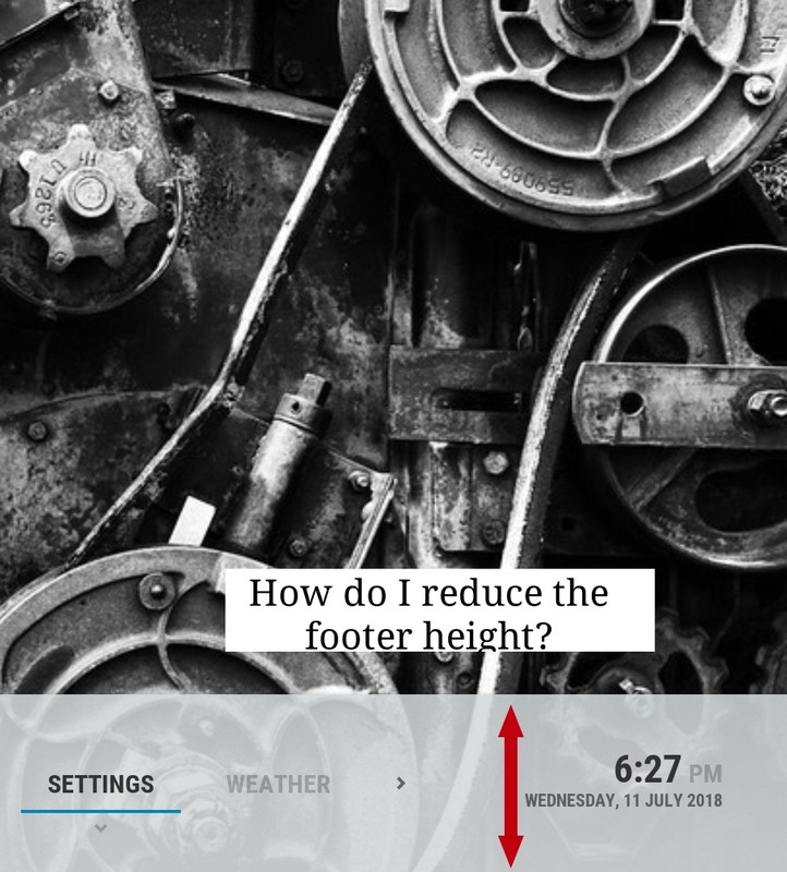 Reduce Footer Height
